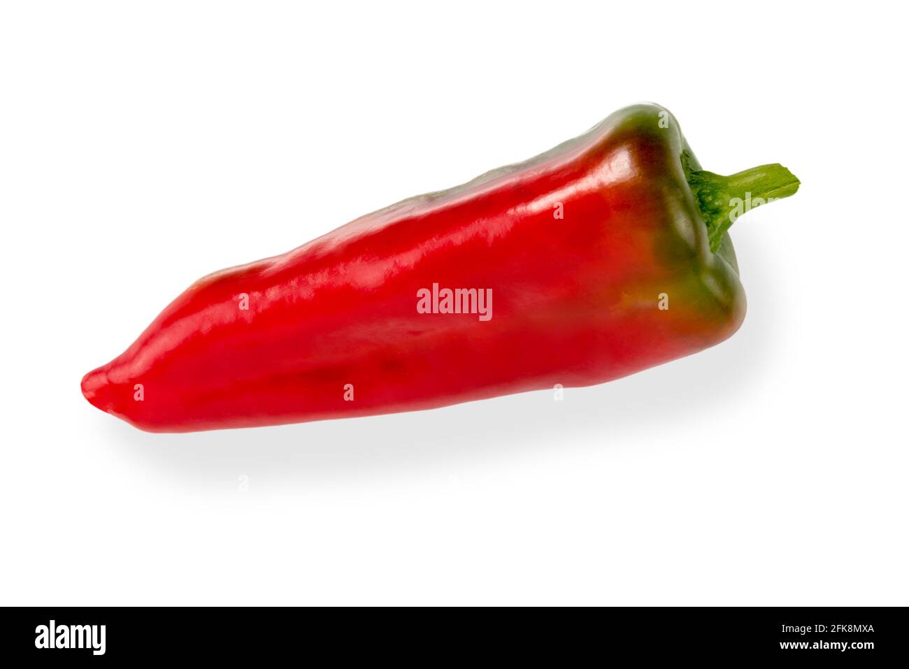 Red pointy pepper isolated on white Stock Photo - Alamy