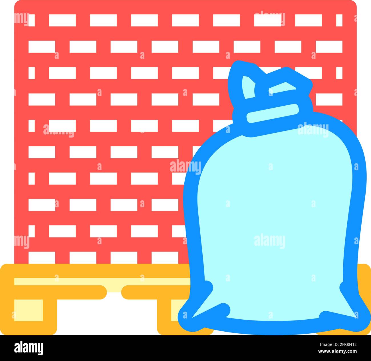 building materials wholesale color icon vector illustration Stock ...