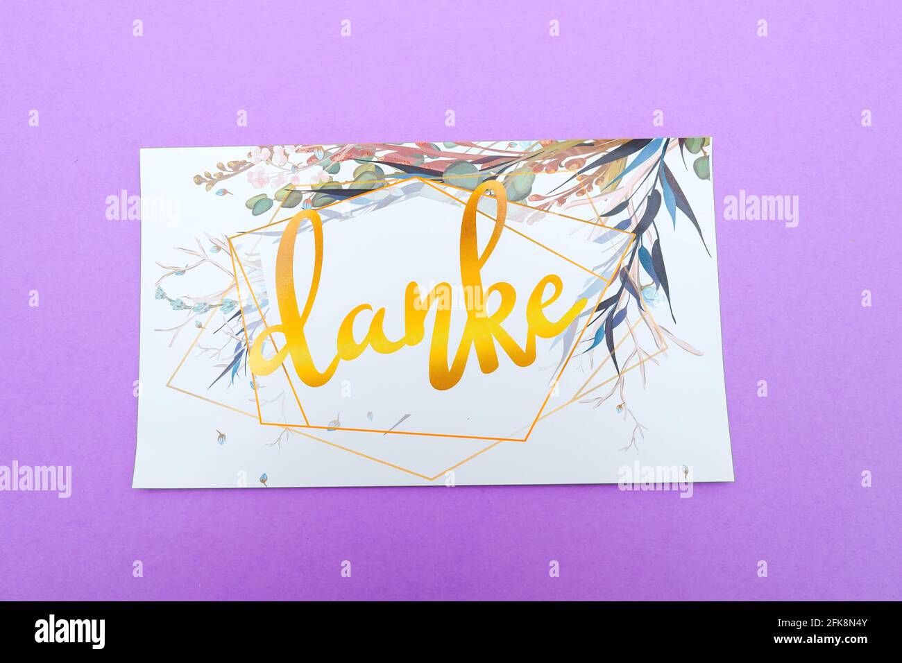 : Danke translated as thank you greeting card Stock Photo - Alamy