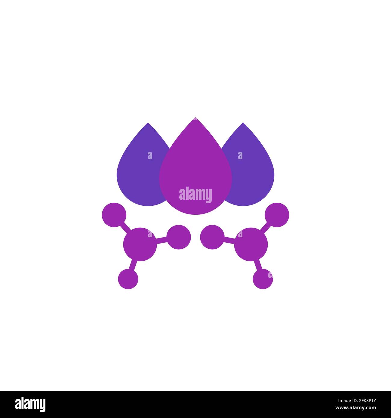 Acid drops icon with molecules, vector Stock Vector Image & Art - Alamy