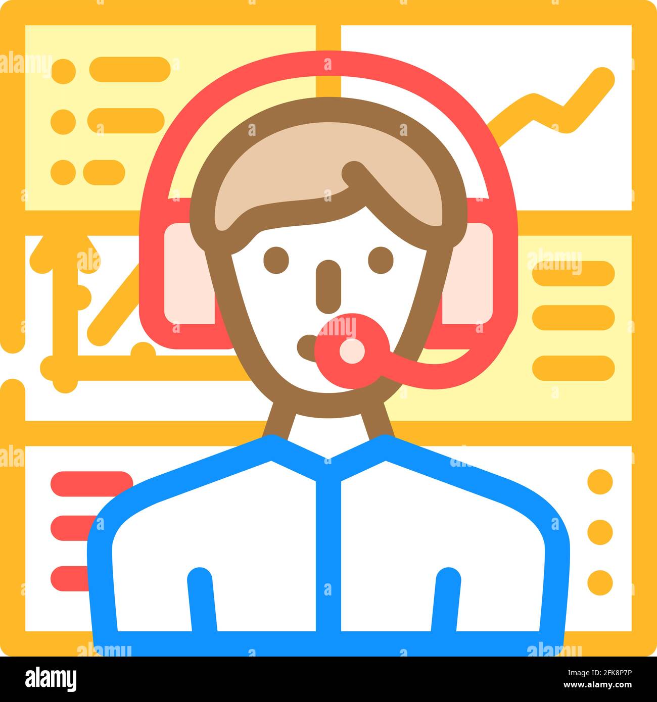 broker wholesale color icon vector illustration Stock Vector Image ...