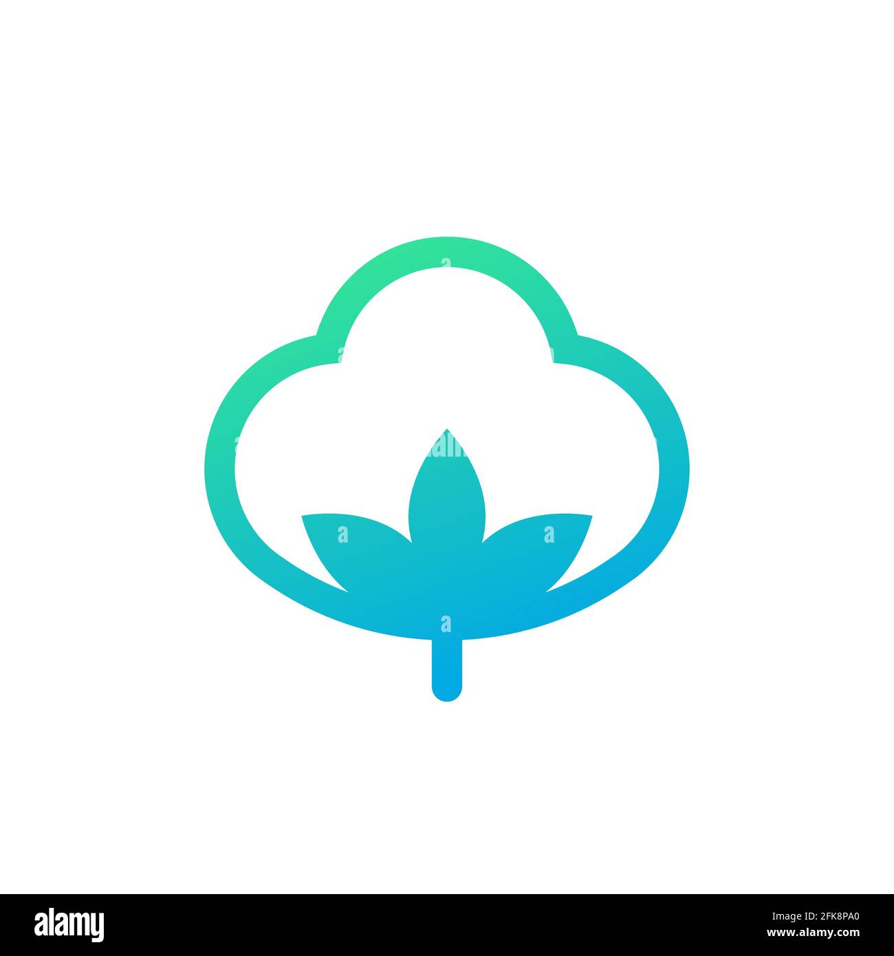 cotton icon or sign on white, vector Stock Vector Image & Art - Alamy