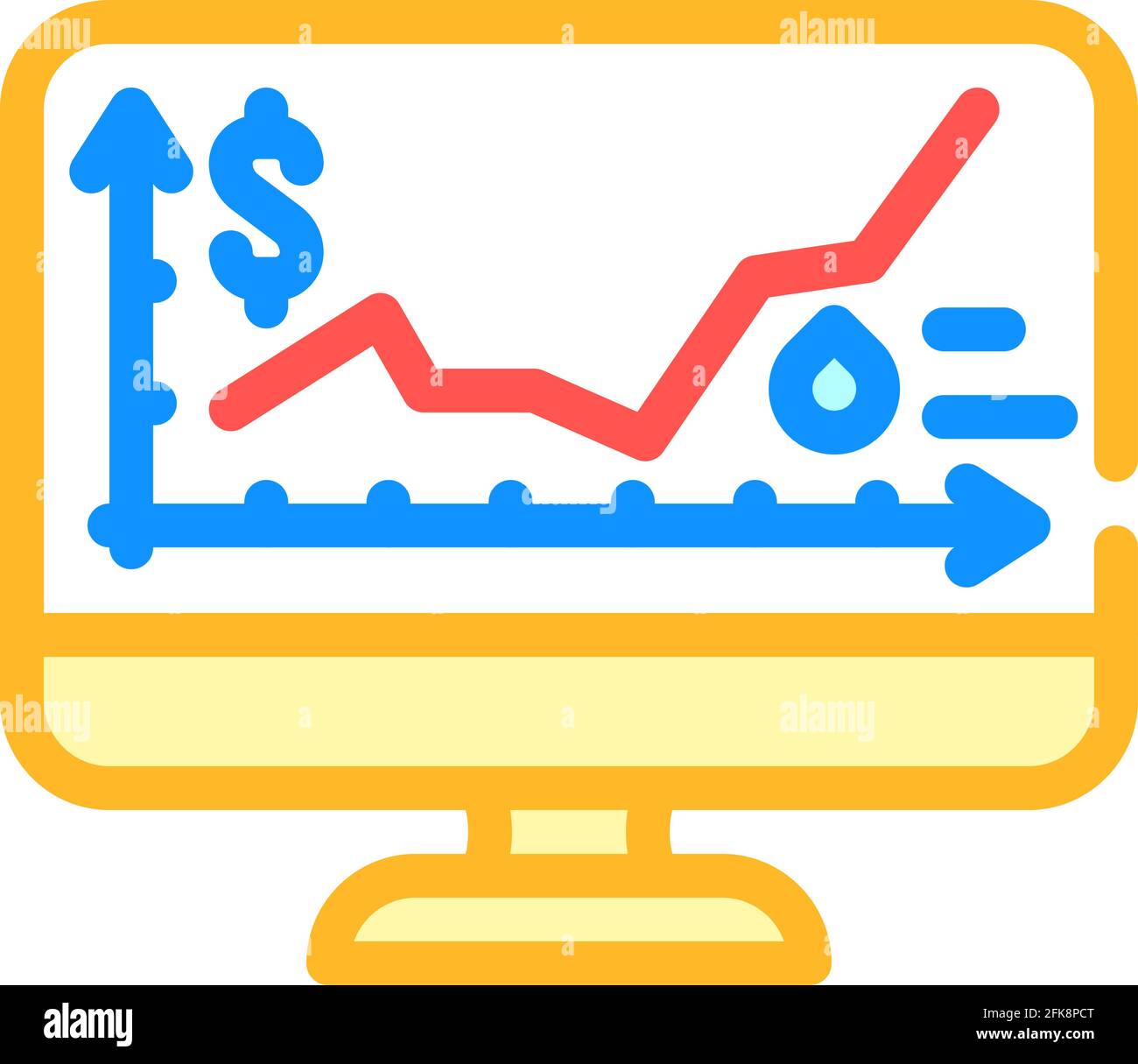 price rise wholesale color icon vector illustration Stock Vector Image ...