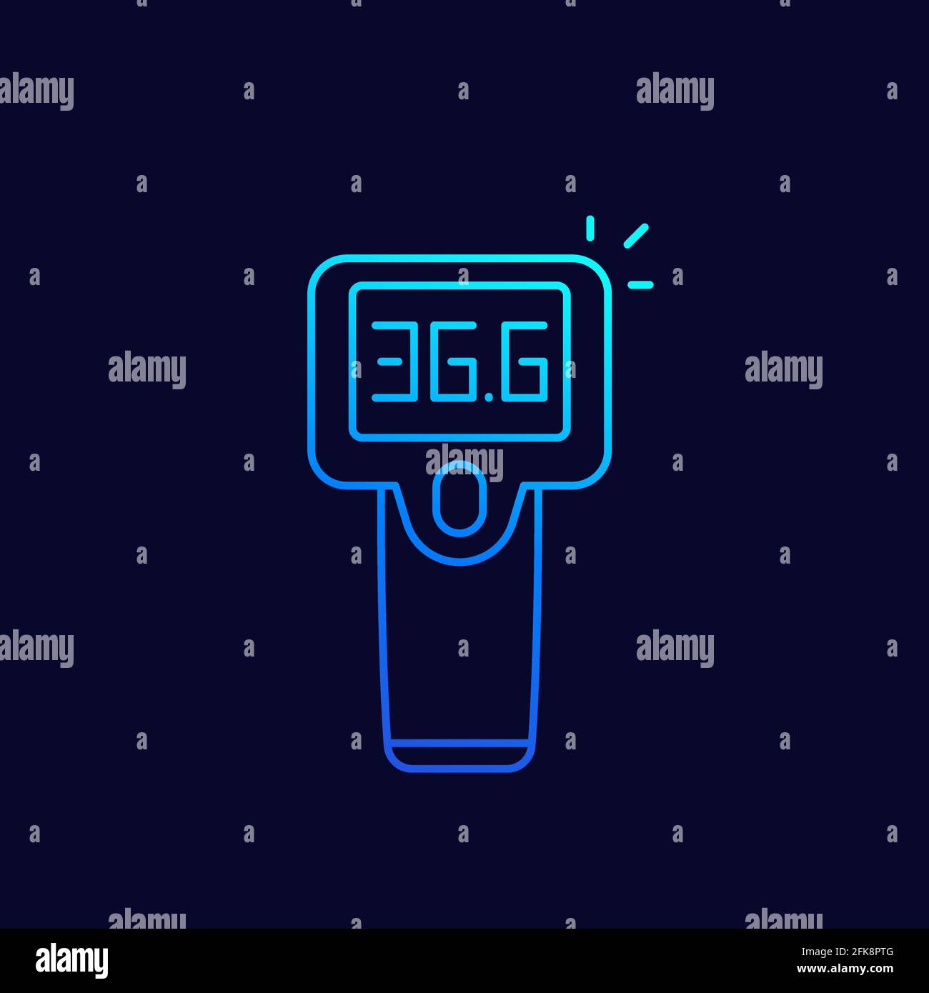 infrared thermometer gun line icon, vector Stock Vector Image & Art - Alamy