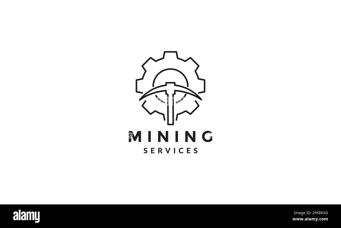 Mining gear logo hi-res stock photography and images - Alamy