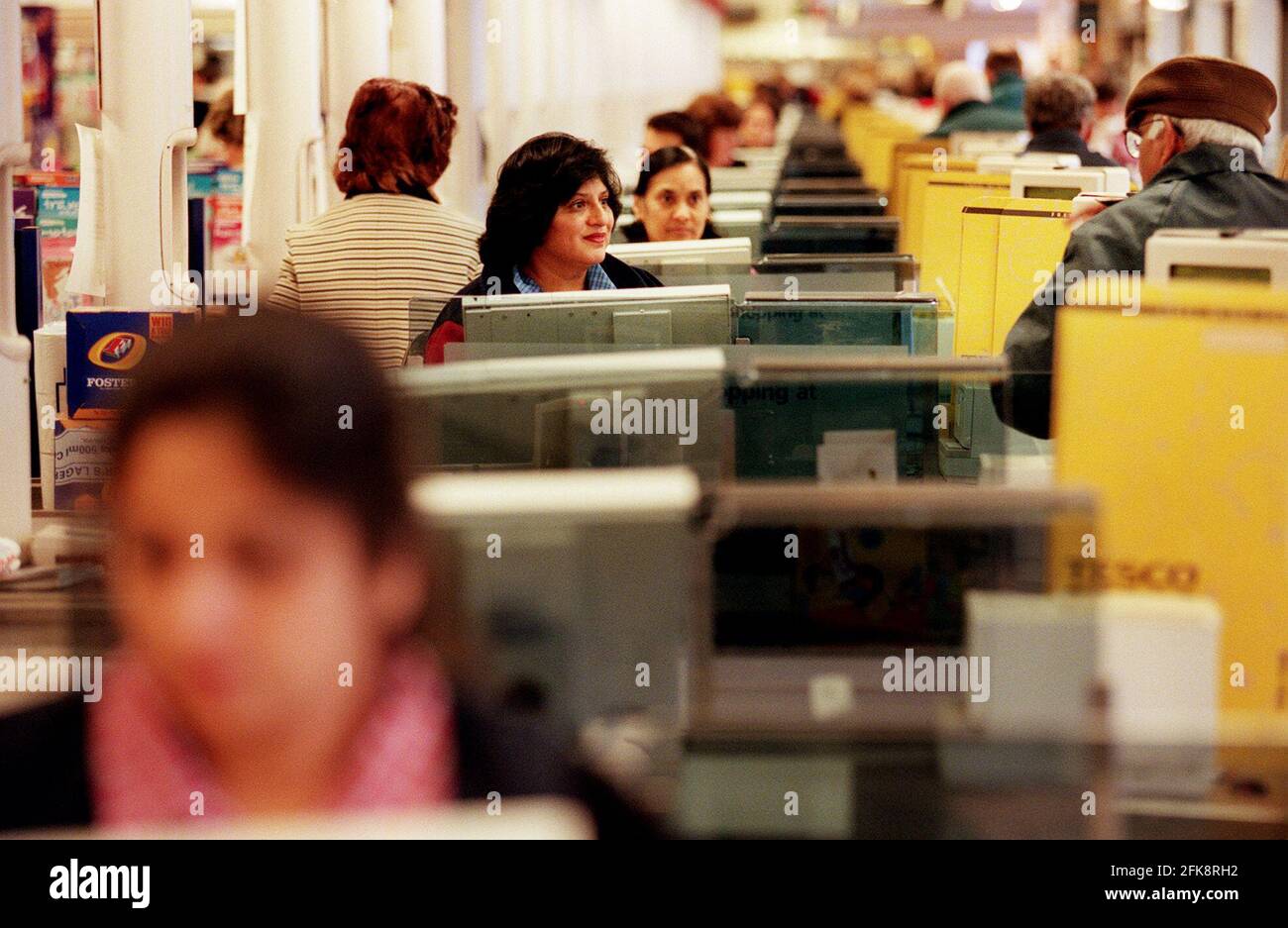 tesco mega store in north london Apil 2000 Stock Photo - Alamy