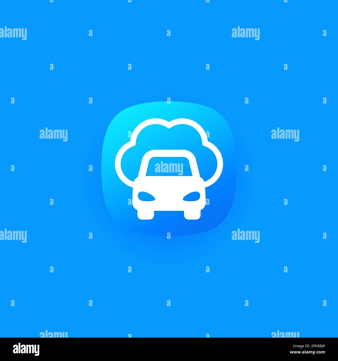 cloud technologies for transport, car vector icon Stock Vector Image ...