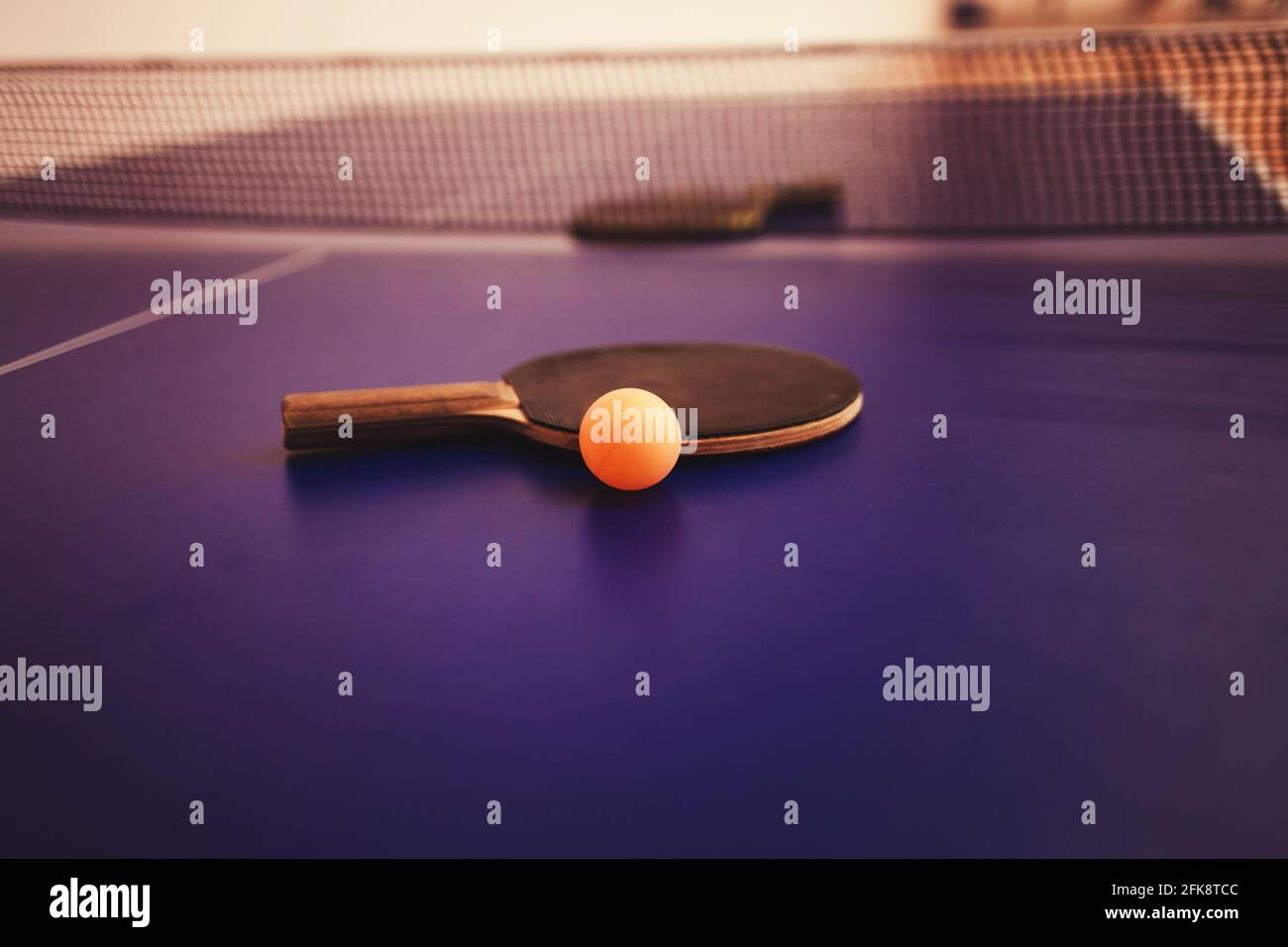 table tennis (ping pong). racket and ball Stock Photo - Alamy