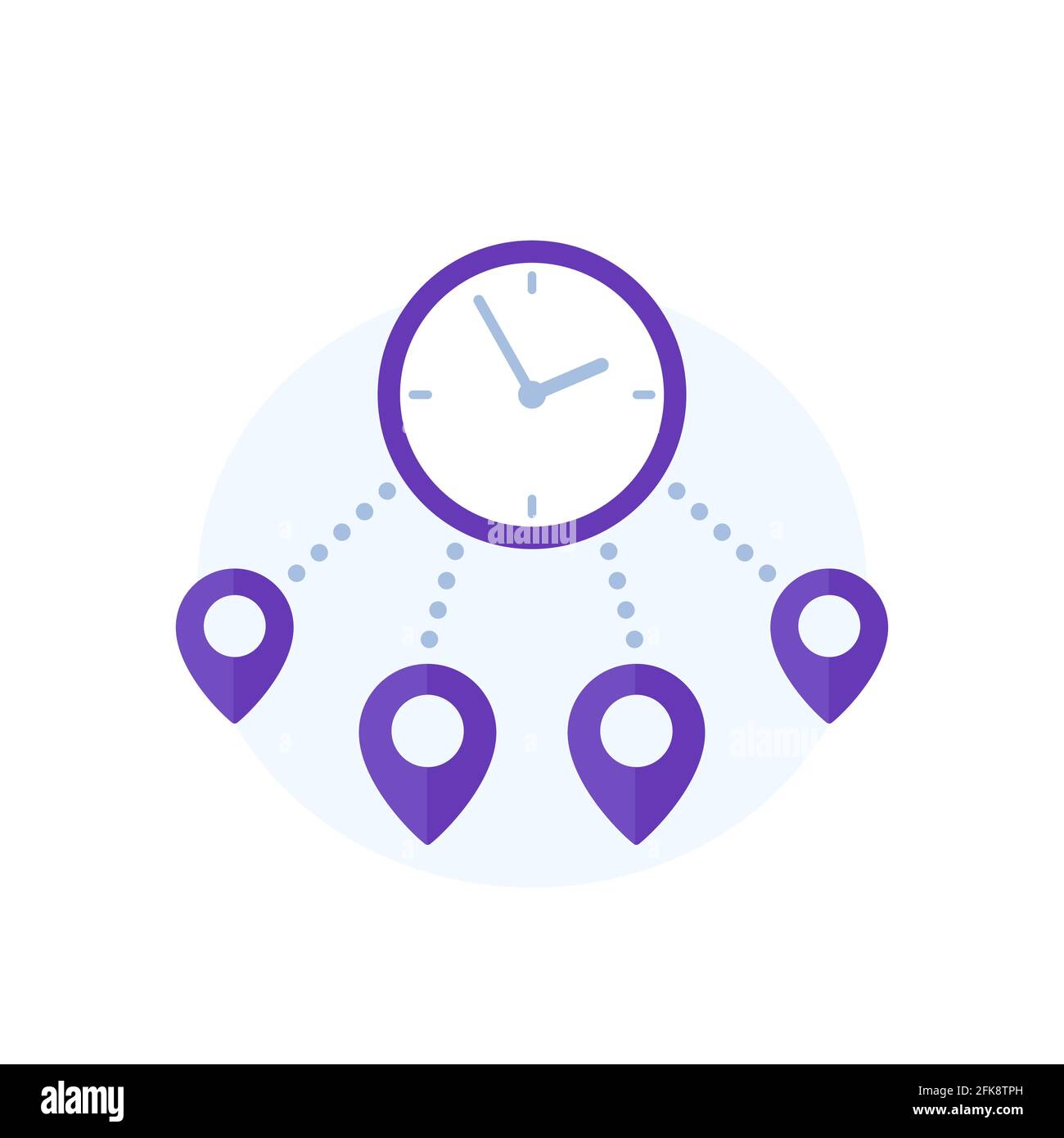 delivery time icon with destination marks, vector Stock Vector Image ...