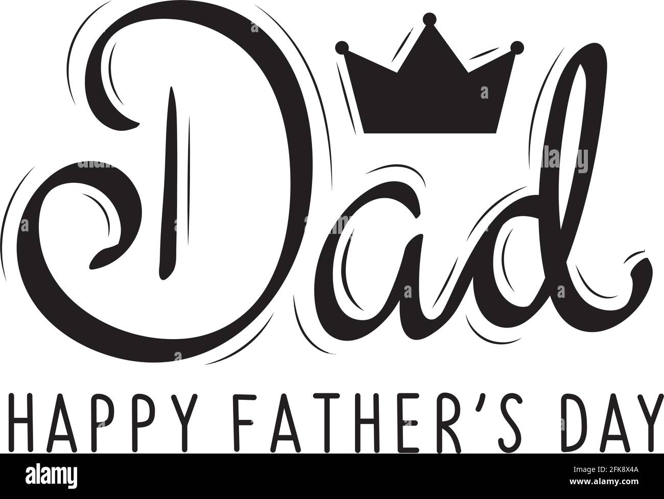 dad lettering crown Stock Vector Image & Art - Alamy