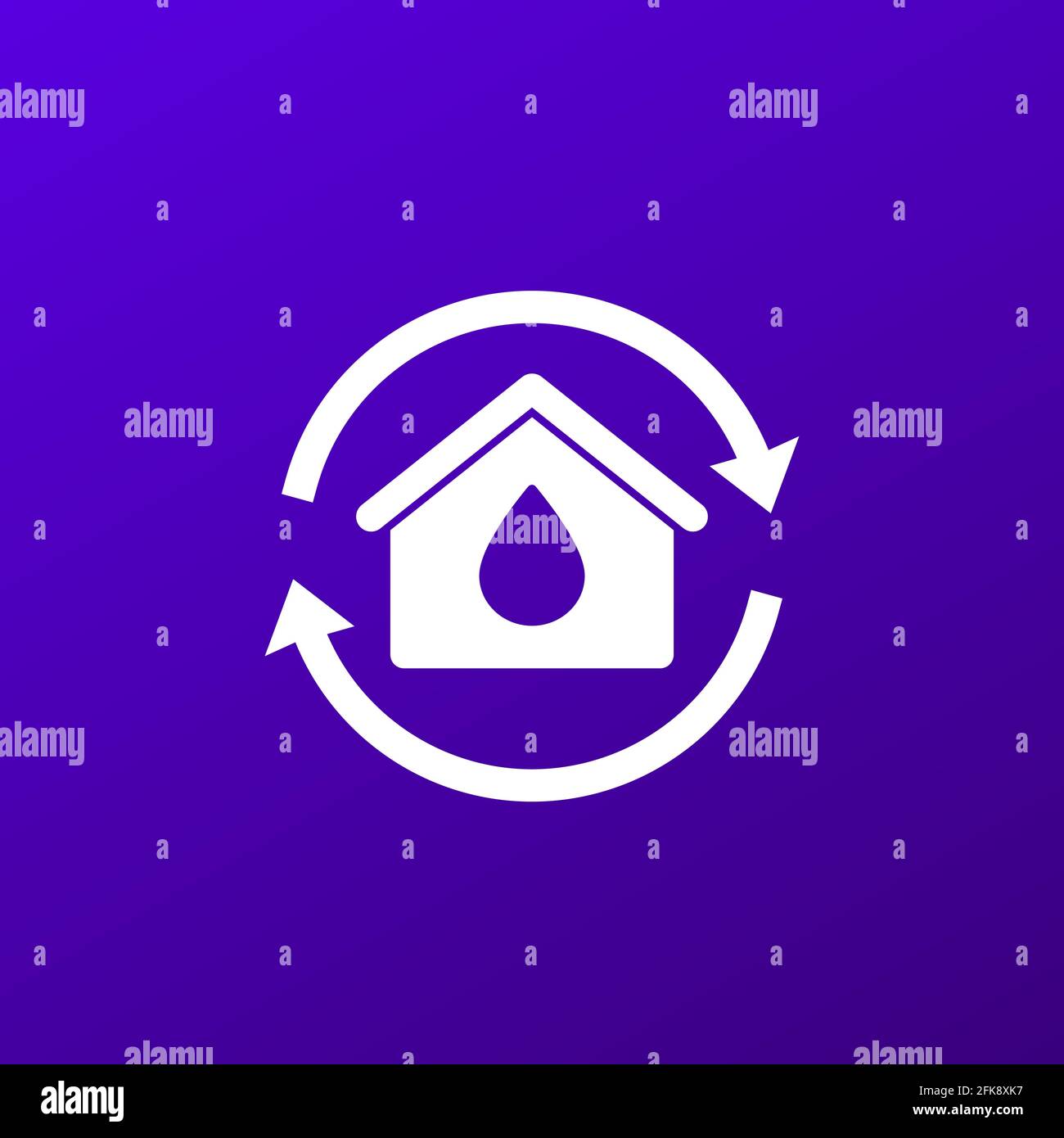 house and water icon with arrows, vector Stock Vector Image & Art - Alamy