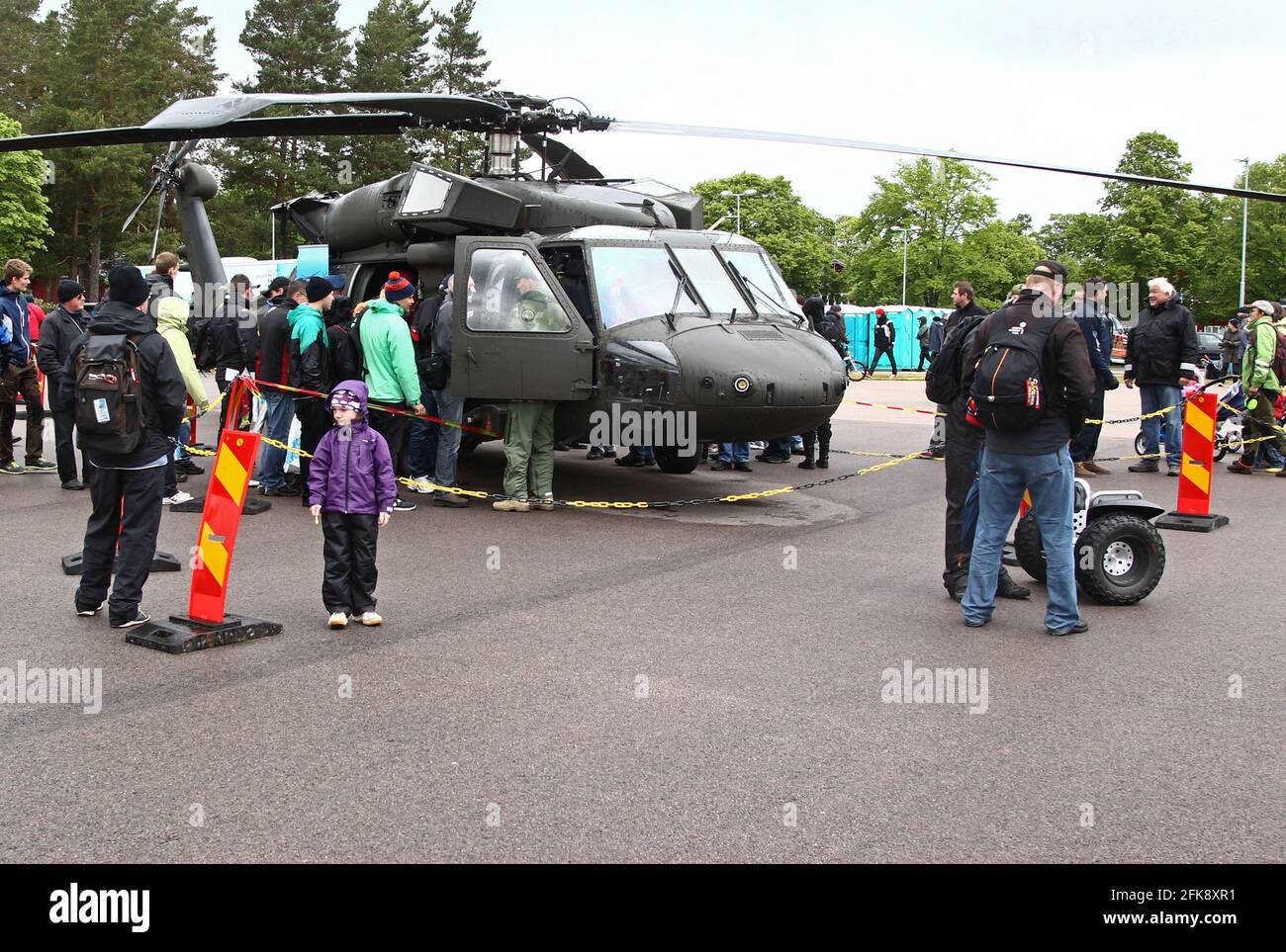 Helicopters at flight day at Malmen Airbase. Malmen airbase is a ...