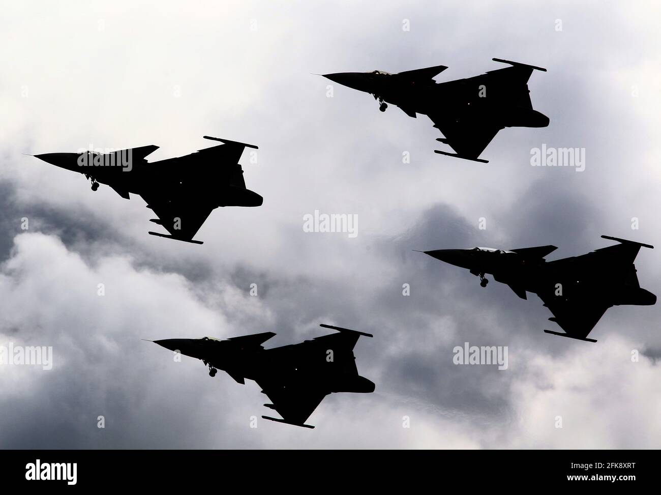 Jas 39 Gripen fighter airshow at Malmen Airbase. Malmen airbase is a ...