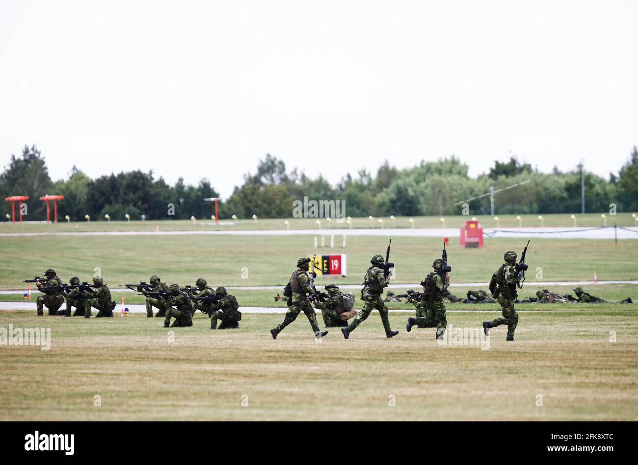 Combat soldiers at Malmen Airbase. Malmen airbase is a military airbase ...