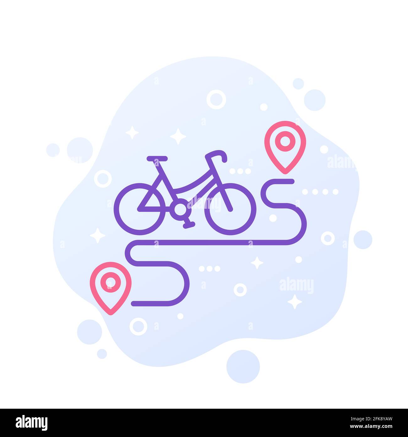 Icon cycling route Cut Out Stock Images & Pictures - Alamy