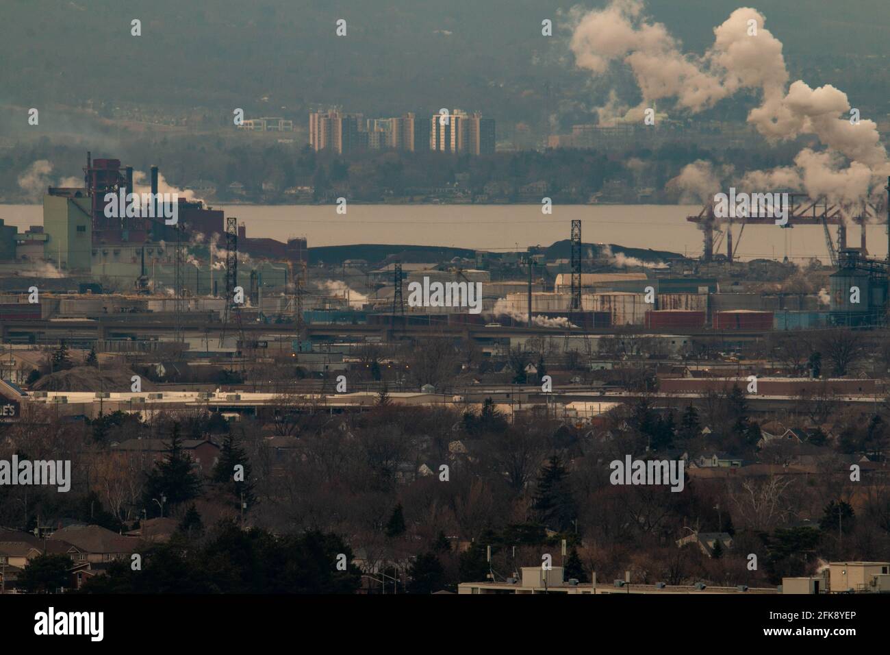 Hamilton Ontario City Skyline Niagara Escarpment Bruce Trail Stock ...