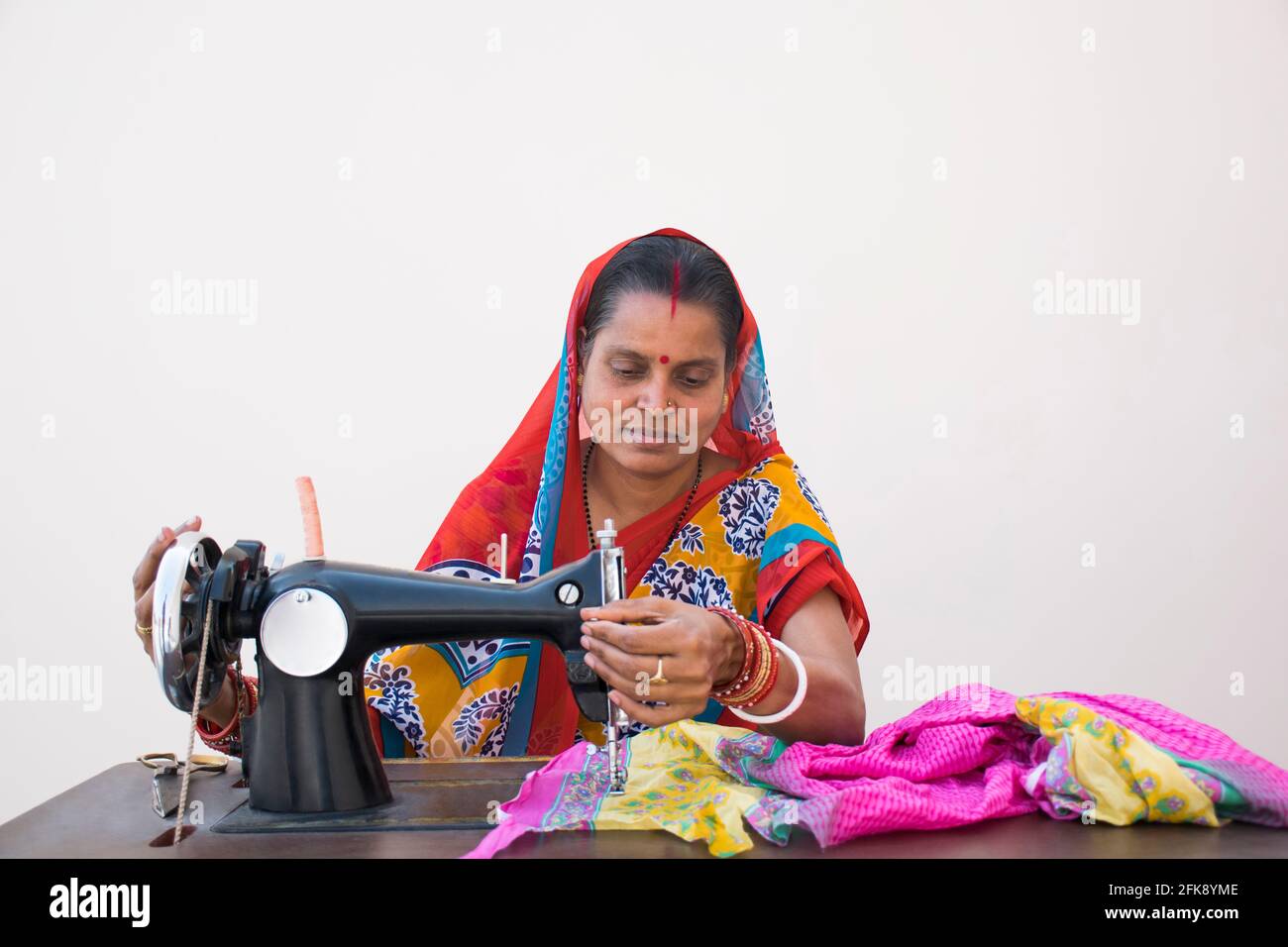 Indian rural woman tailor hi-res stock photography and images - Alamy
