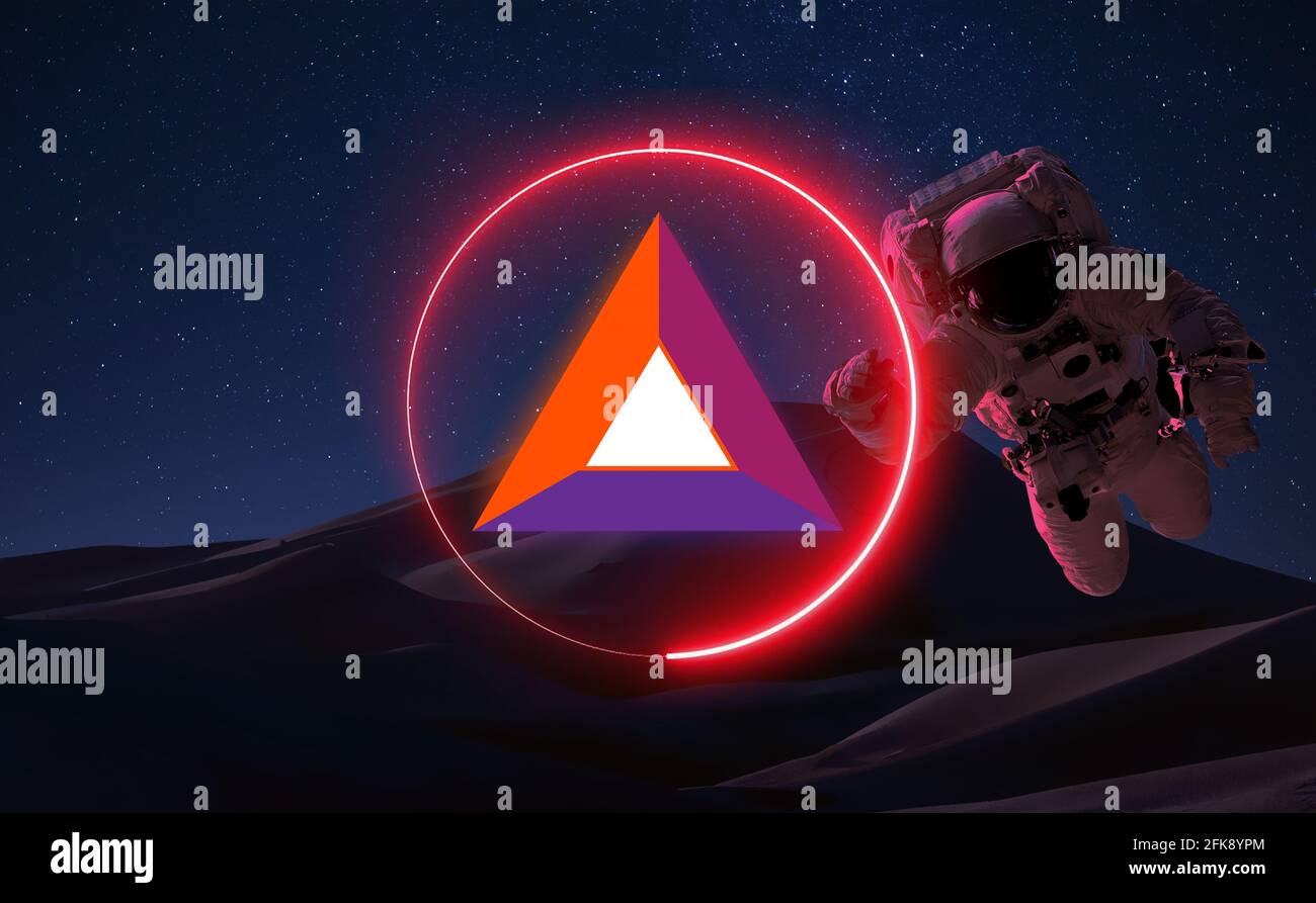 Basic Attention Token Cryptocurrency. BAT coin growth chart on the ...