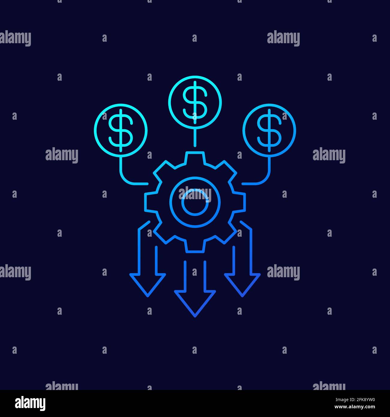 cash flow optimization, money management line icon Stock Vector Image ...