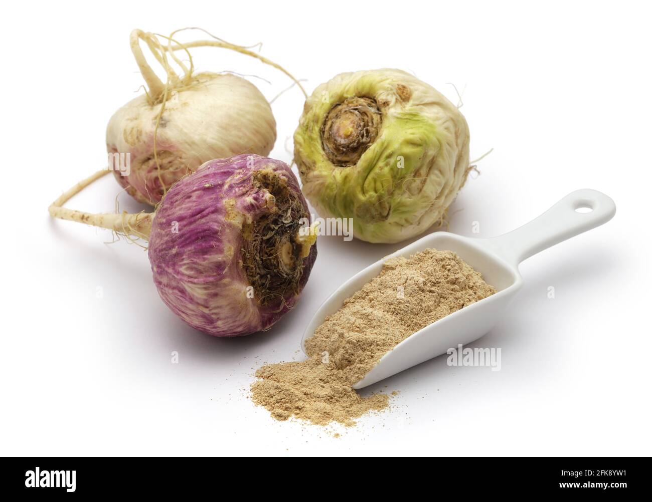 peruvian superfood maca powder isolated on white background Stock Photo ...