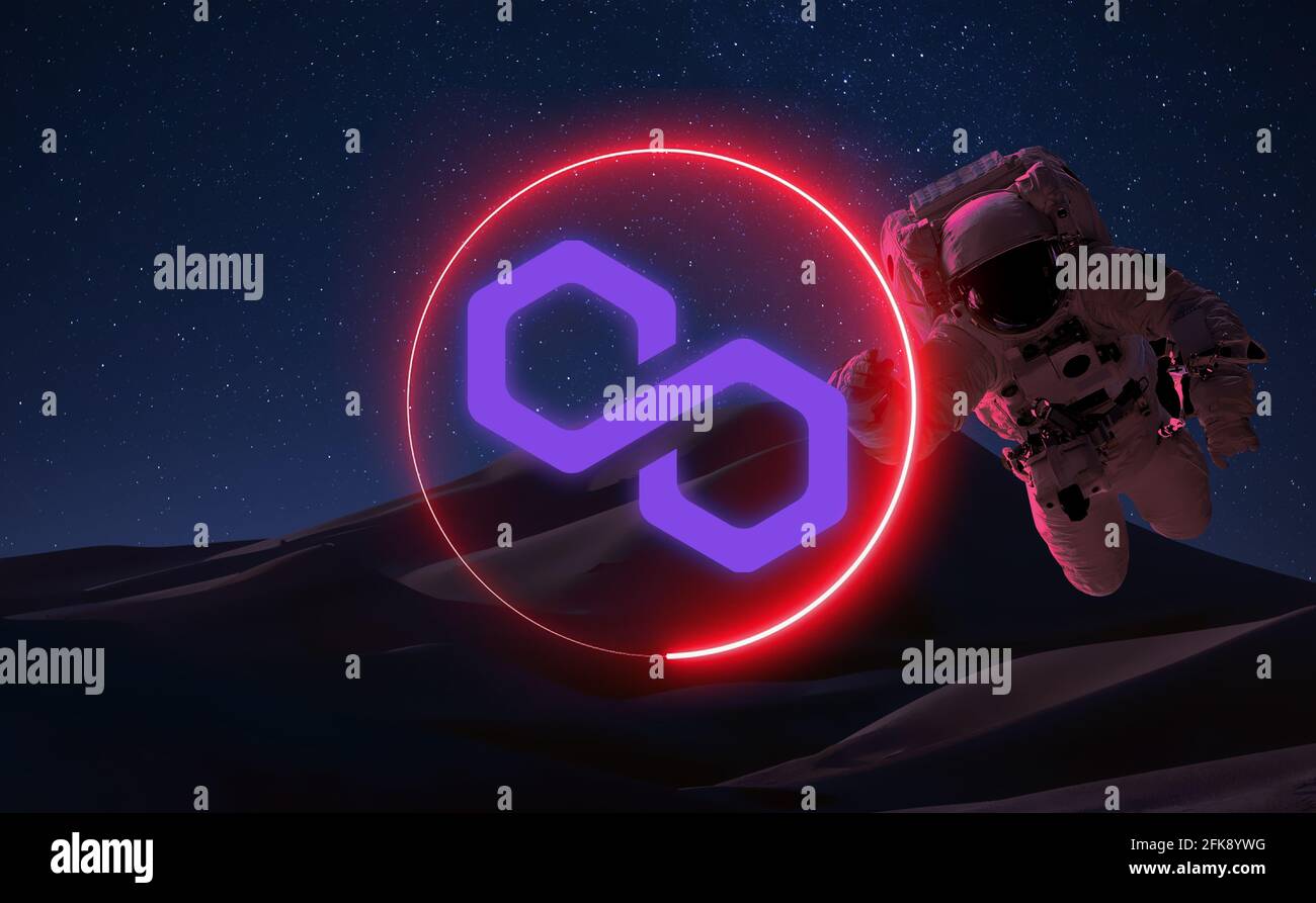 Polygon Cryptocurrency. MATIC coin growth chart on the exchange, chart ...