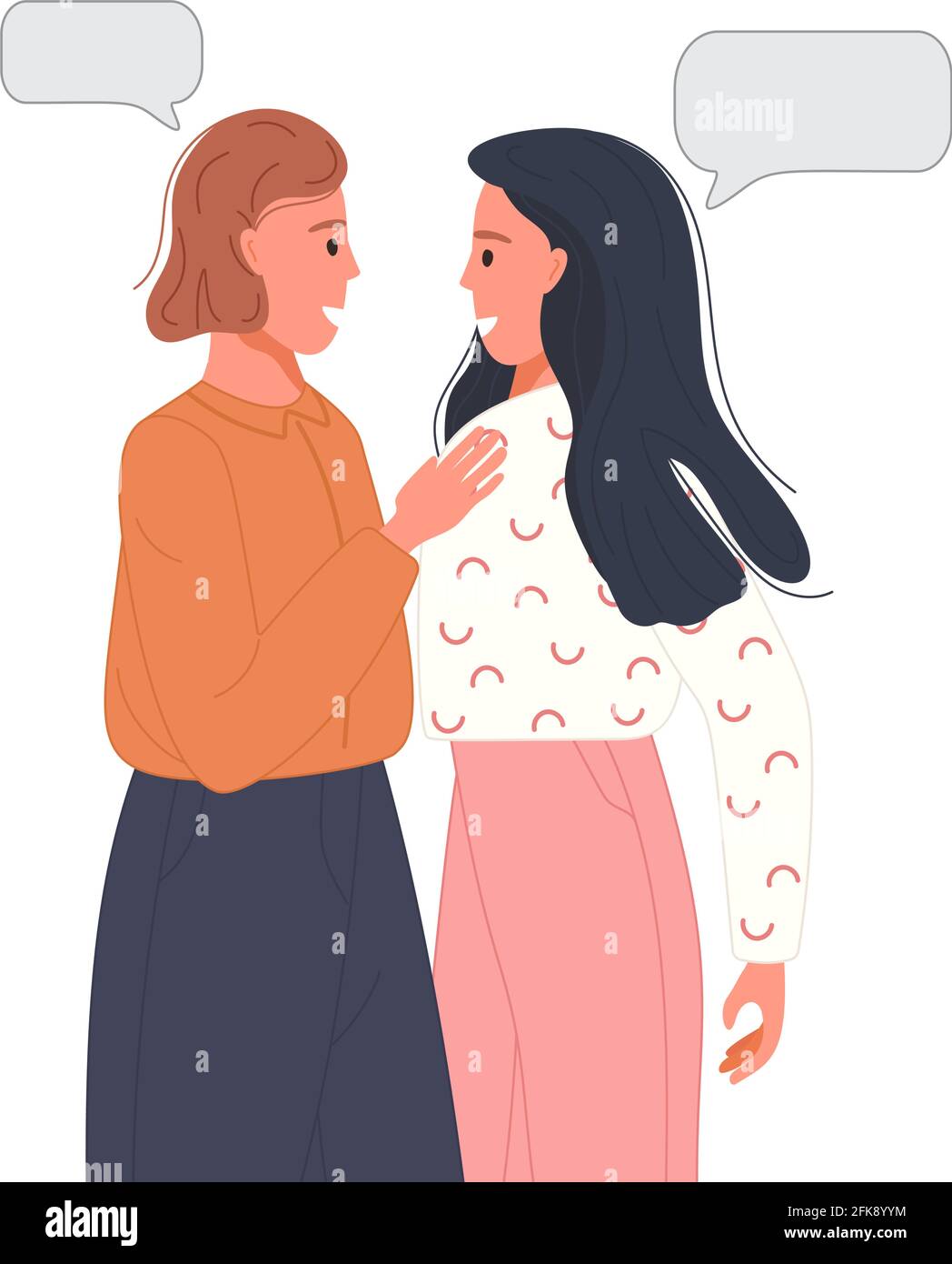 Multiethnic people talking or discuss social network. Two friend ...