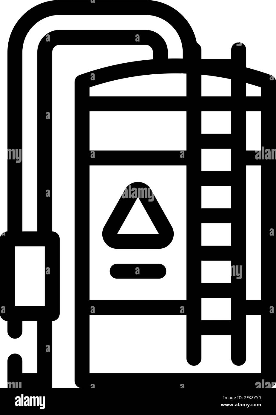 industrial tank biogas line icon vector illustration Stock Vector Image ...