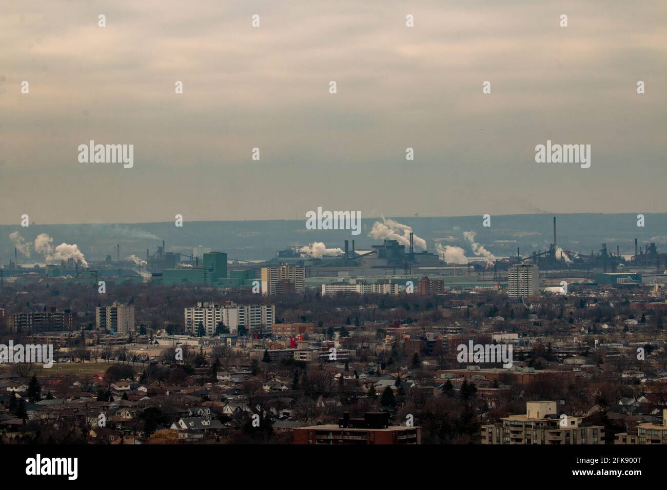 Hamilton Ontario City Skyline Niagara Escarpment Bruce Trail Stock ...