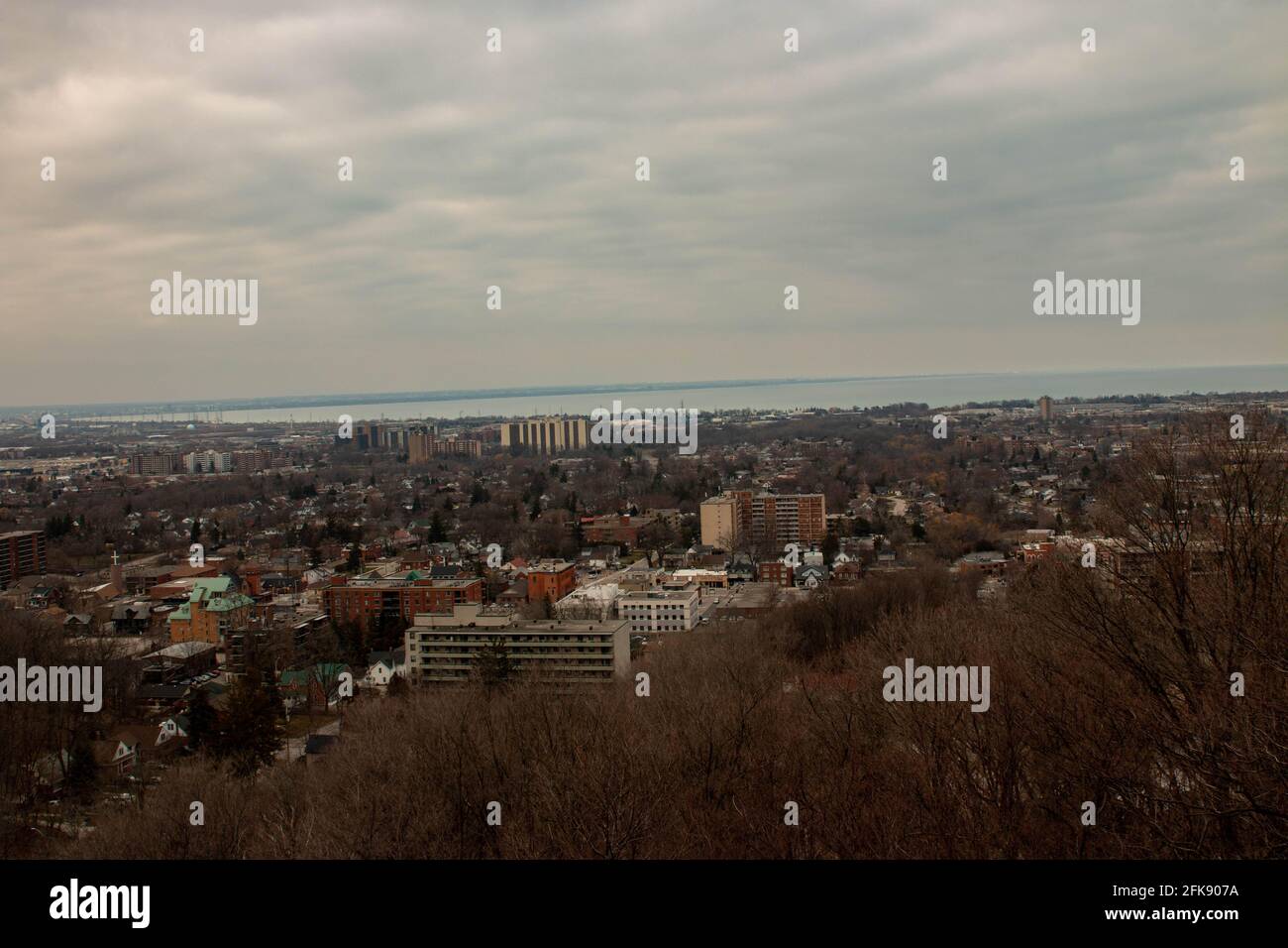 Hamilton Ontario City Skyline Niagara Escarpment Bruce Trail Stock ...