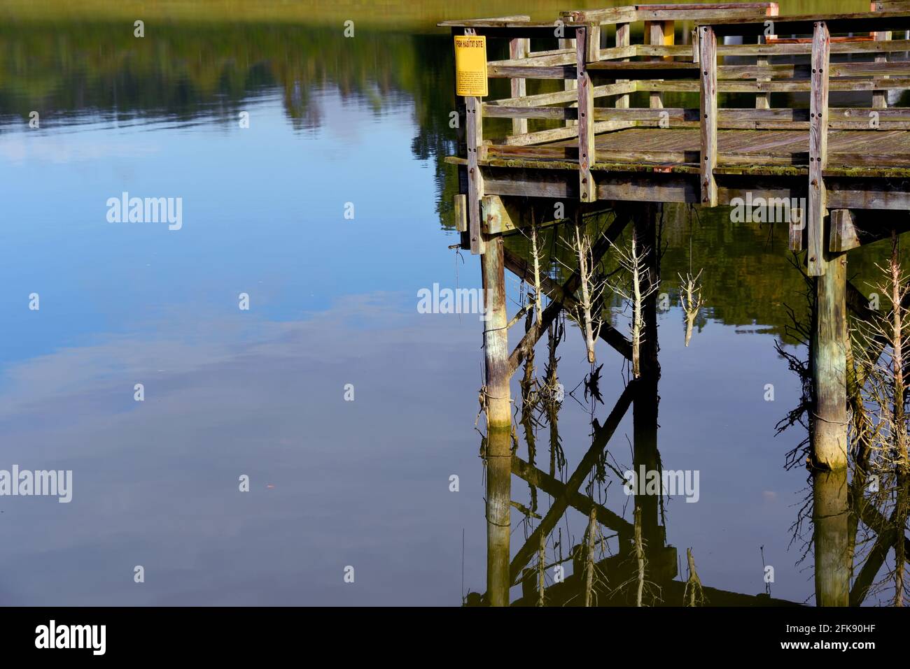 Dock, in Warriors Path State Park, looks toward Duck Island in Warriors ...