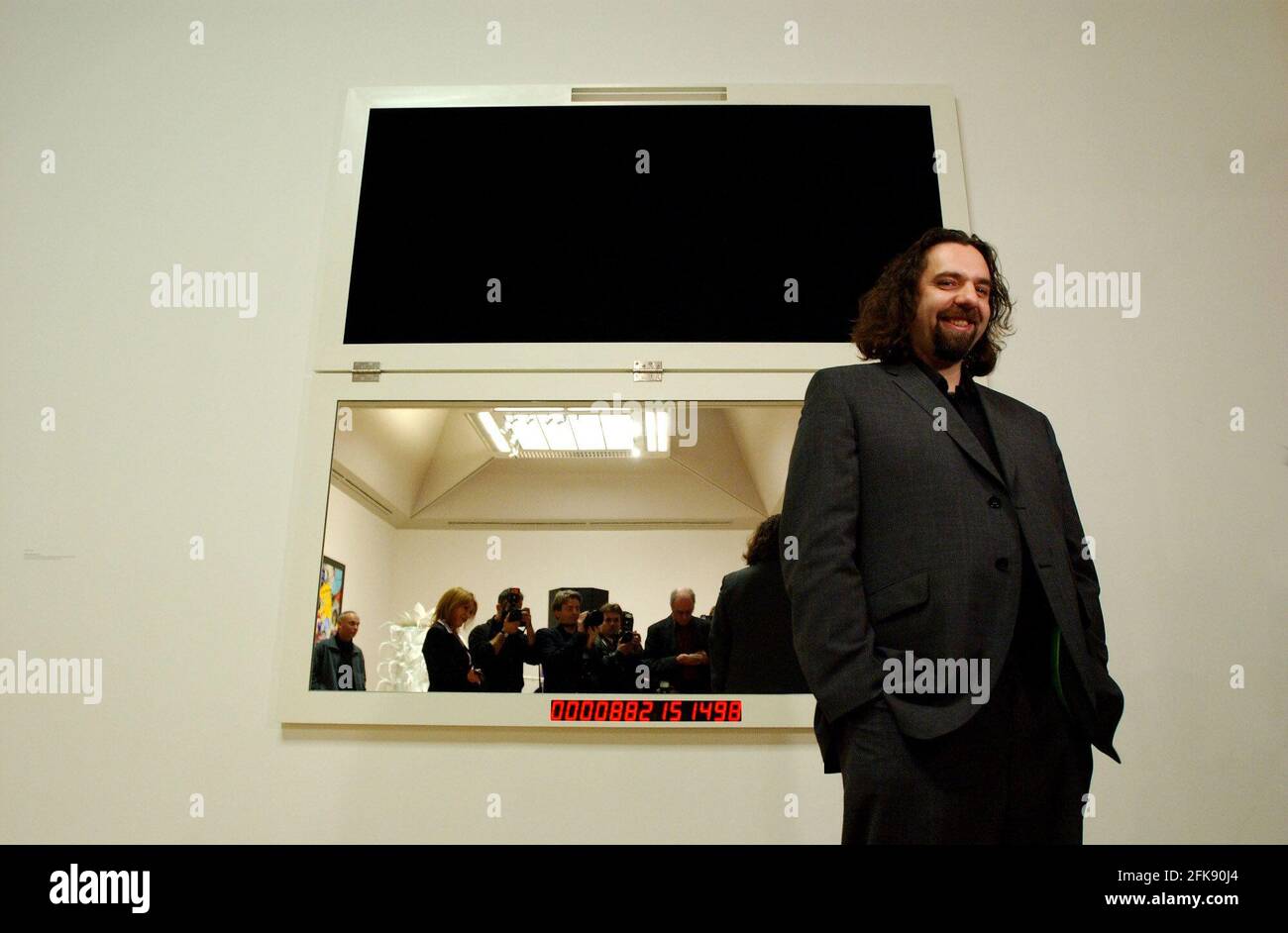 Tate Turner Prize Winner of 2002 Keith Tyson with his work entitled ...