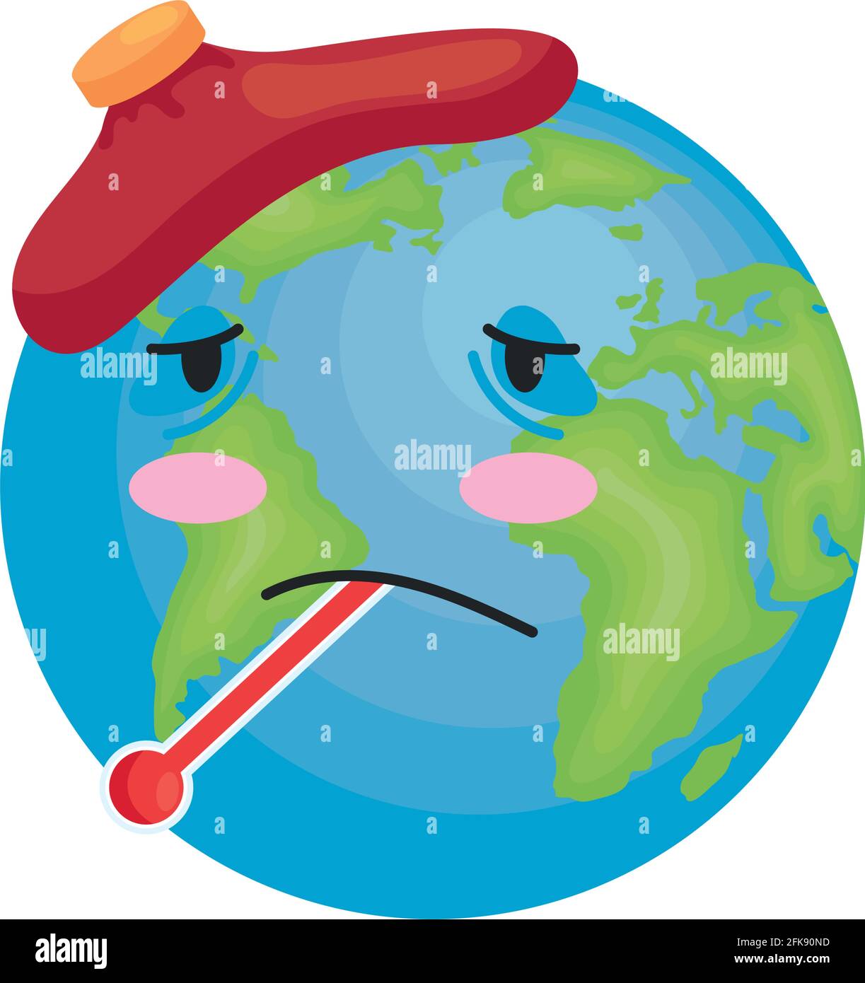 earth with fever Stock Vector Image & Art - Alamy