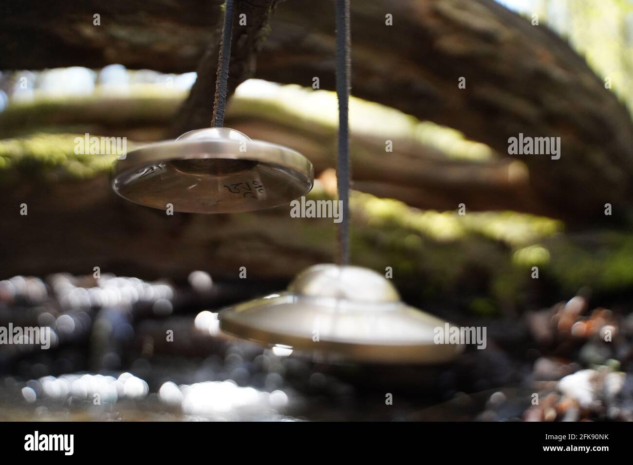 Cymbals close up for sound healing therapy Stock Photo - Alamy