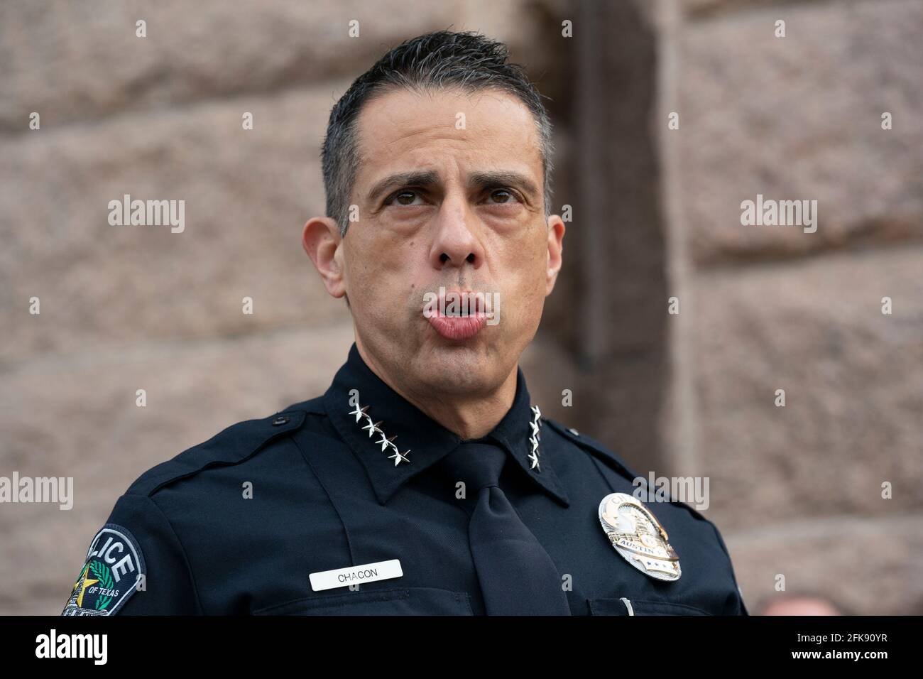 Austin, TX, USA. 29th Apr, 2021. Austin interim Chief JOSEPH CHACON ...