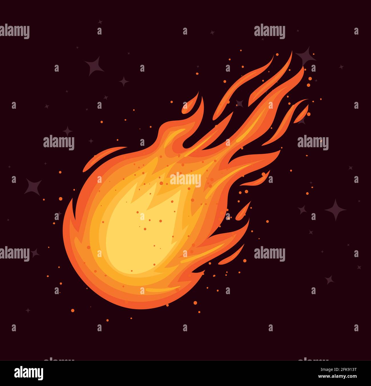 falling fireball poster Stock Vector Image & Art - Alamy