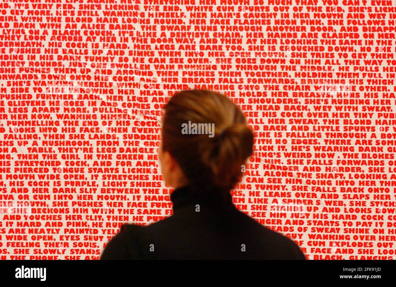 Fiona Banner's work entitled 'Billboard' on show at Tate Britain as one ...