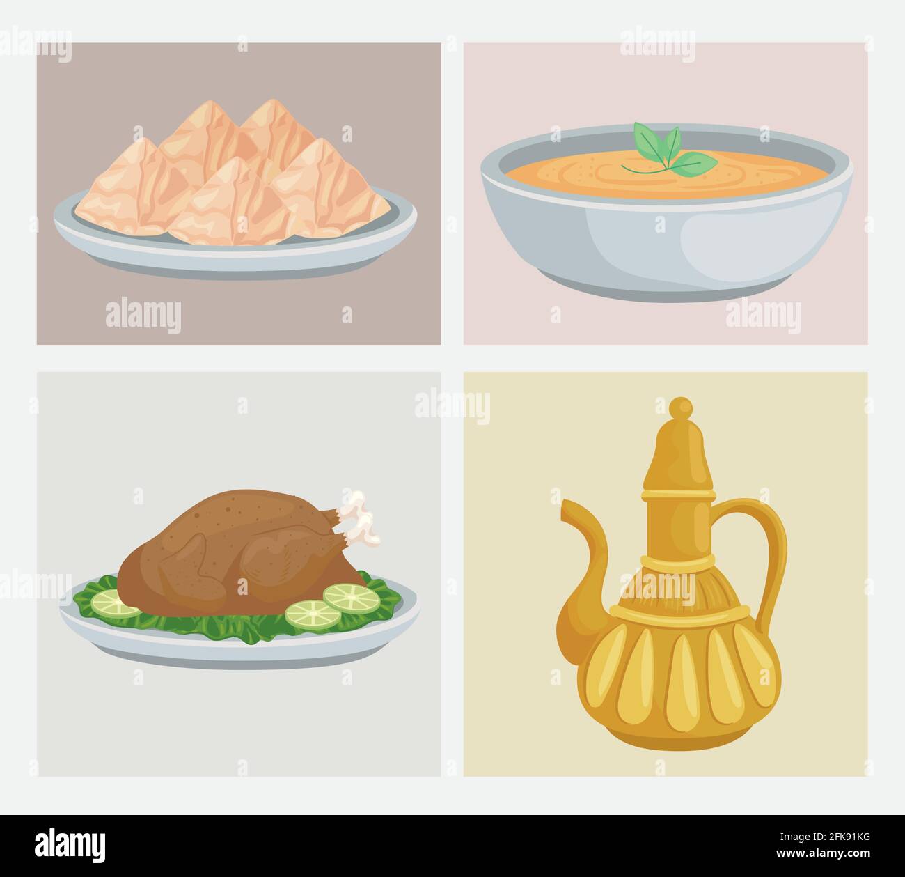 Muslim Chicken Stock Vector Images - Alamy