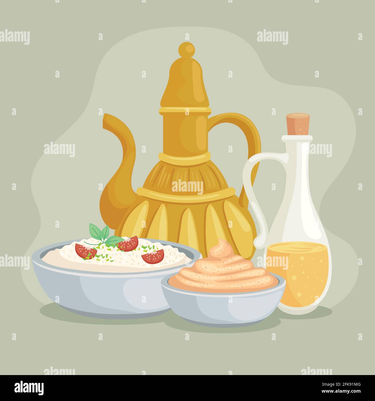 Islamic foods Stock Vector Images - Alamy