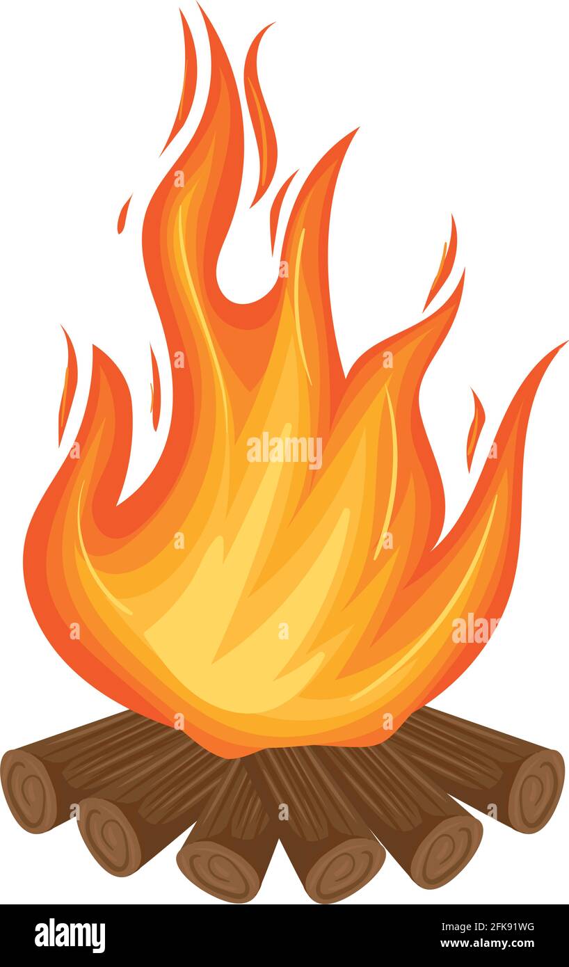 Camp Fire Flames Clipart