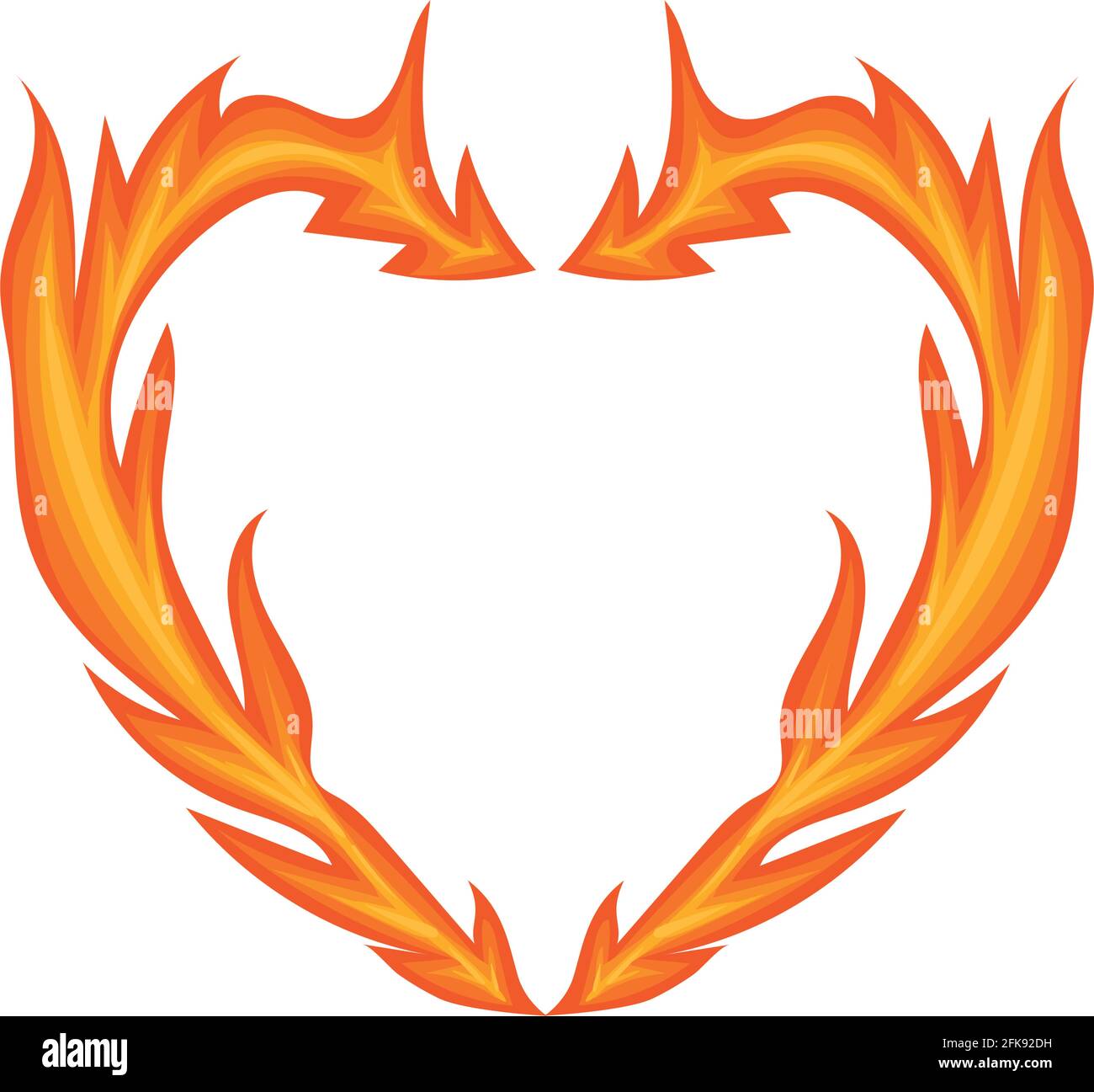 fire flame heart Stock Vector Image & Art - Alamy