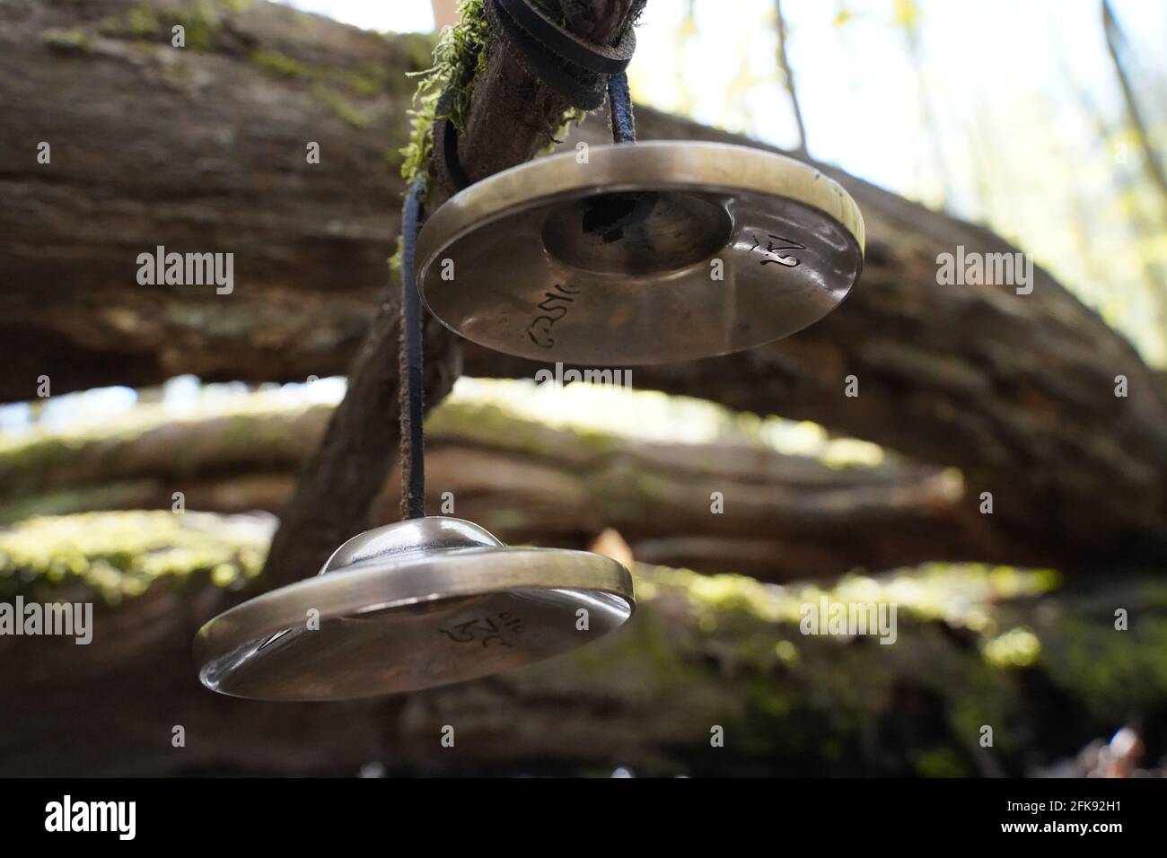 Cymbals close up for sound healing therapy Stock Photo - Alamy