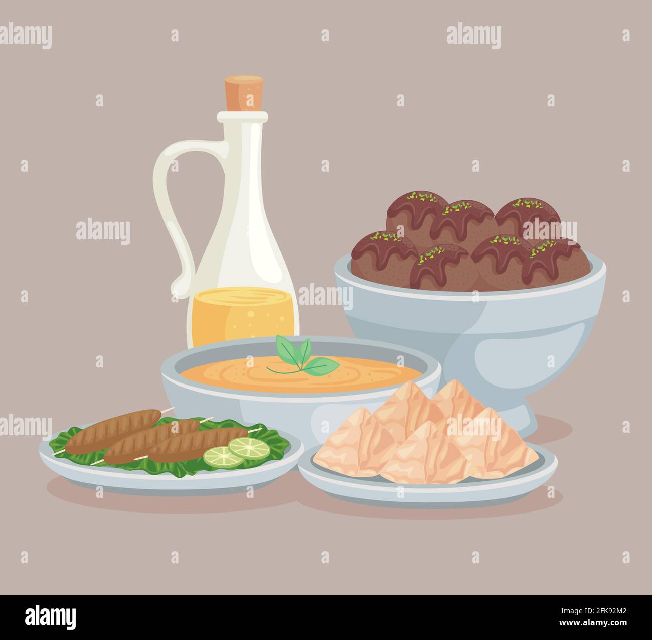 Muslim Chicken Stock Vector Images - Alamy