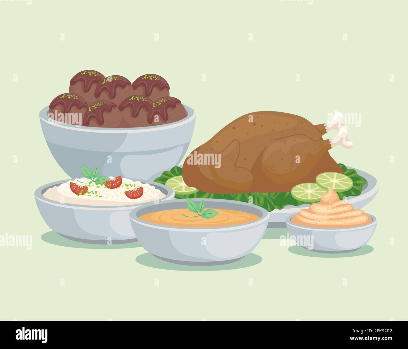 Muslim foods Stock Vector Images - Alamy