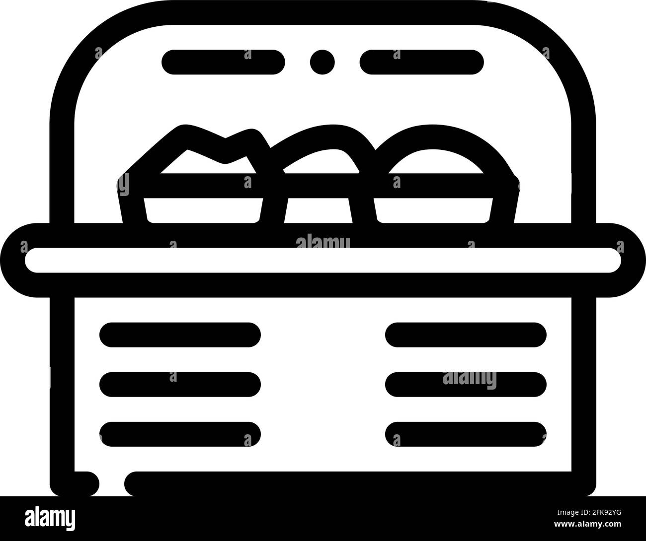 food showcase line icon vector illustration Stock Vector Image & Art ...