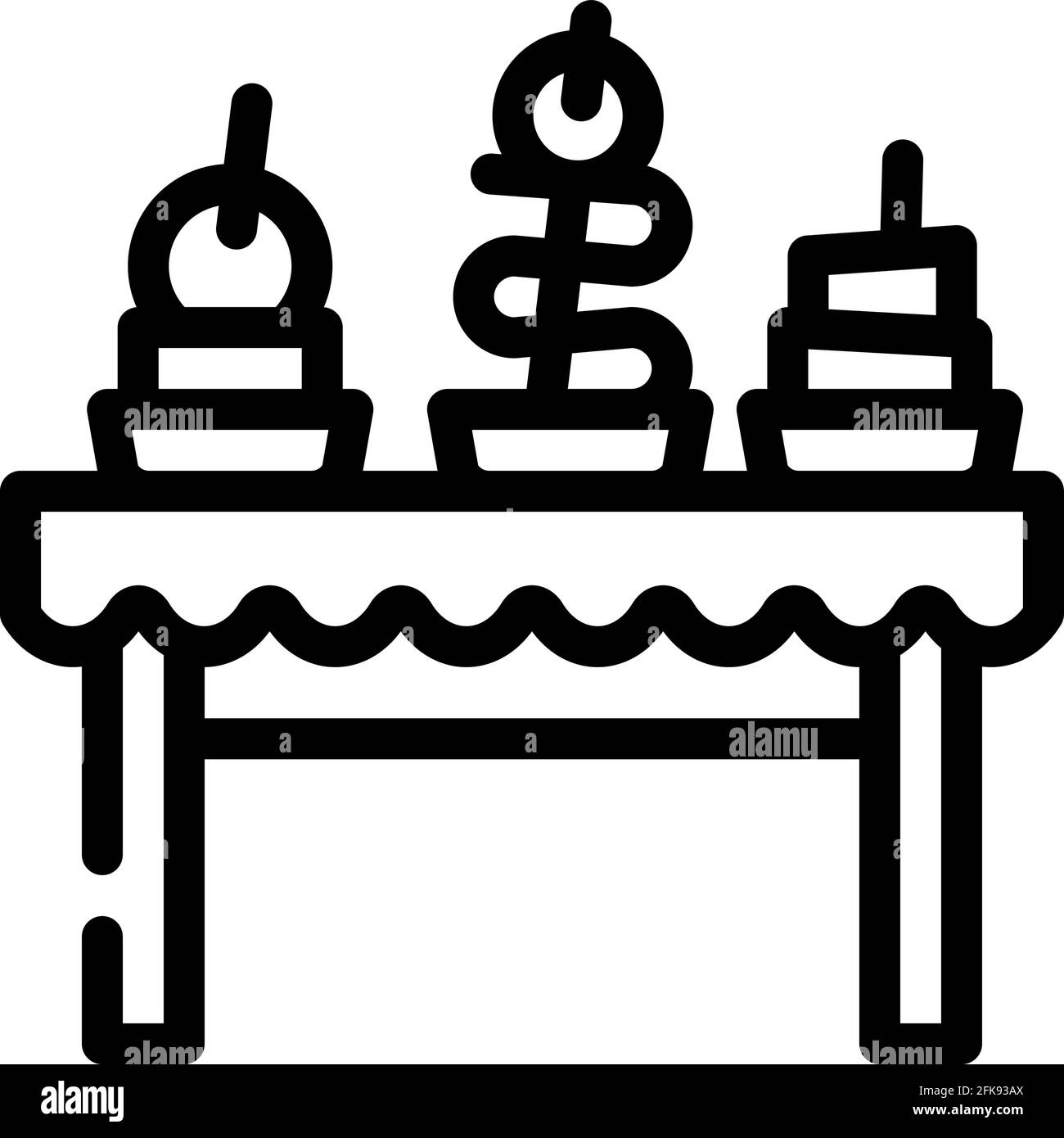 snacks buffet line icon vector illustration Stock Vector Image & Art ...