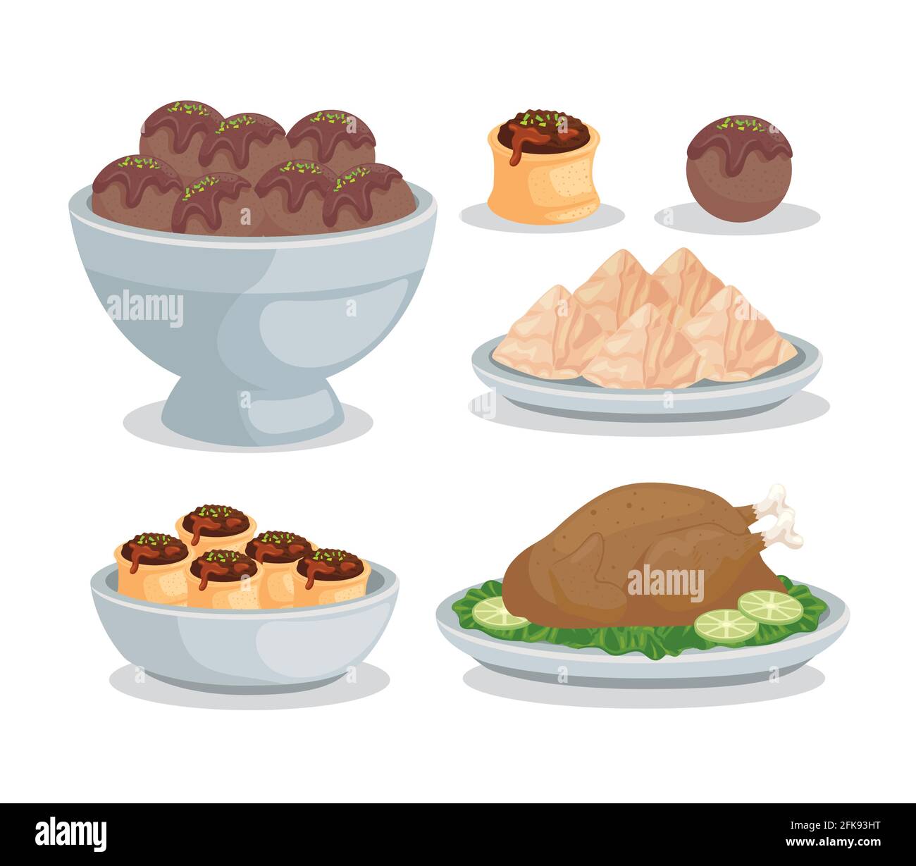 six arabic foods Stock Vector Image & Art - Alamy