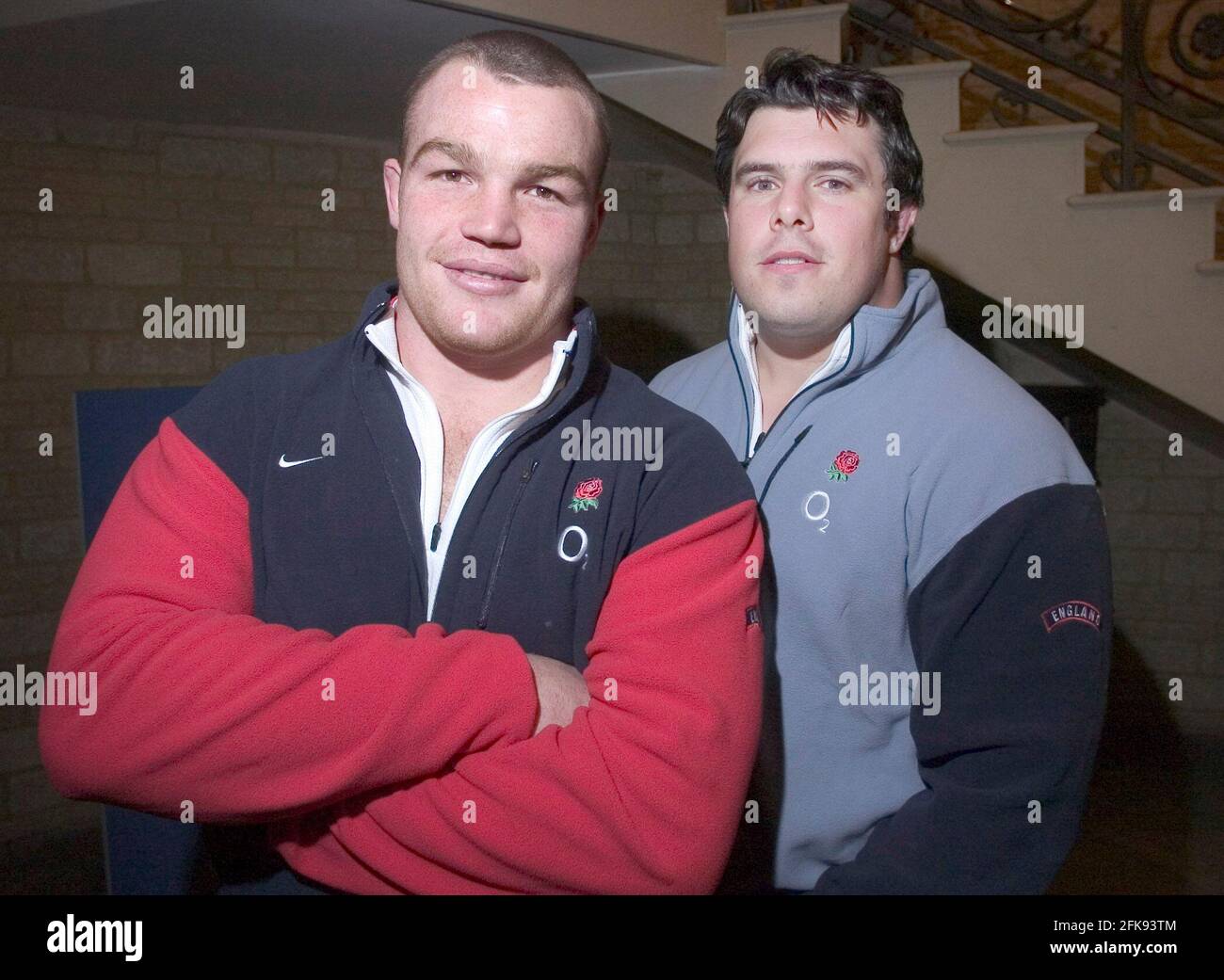 ENGLAND RUGBY PRESS CONFF AT PENNYHILL PARK HOTEL MATT STEVENS AND ...