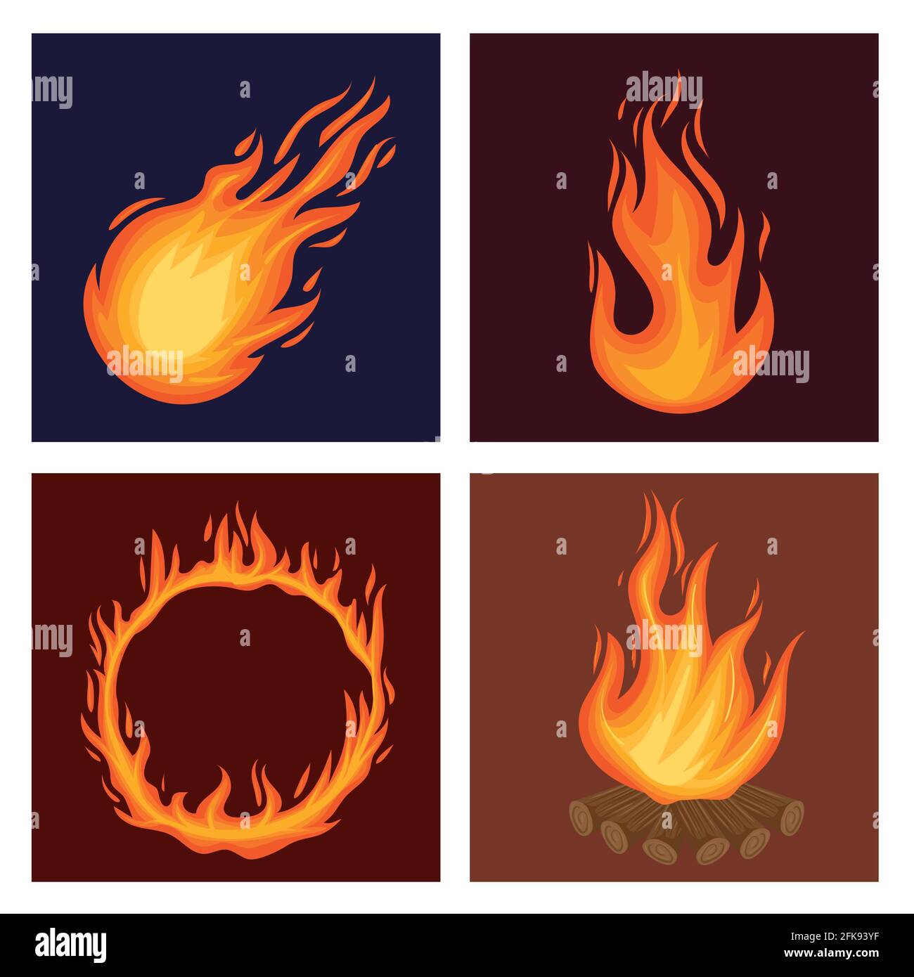 fire four flames Stock Vector Image & Art - Alamy