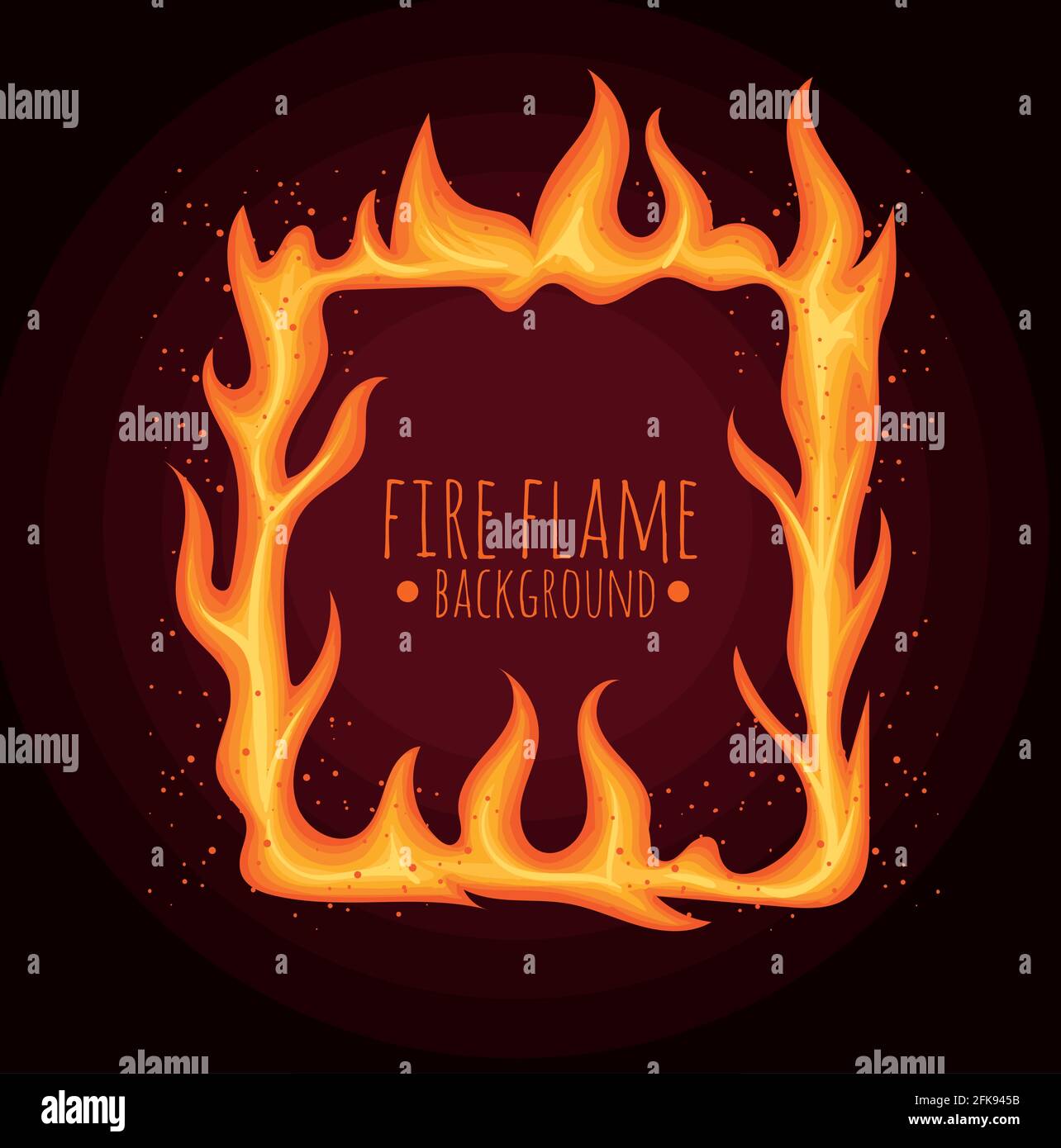 Flame square frame bright Stock Vector Images - Alamy