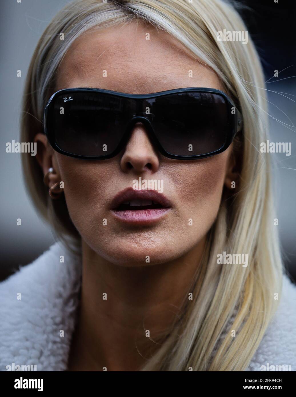 PARIS, France- March 2 2019: Kate Davidson Hudson on the street in ...